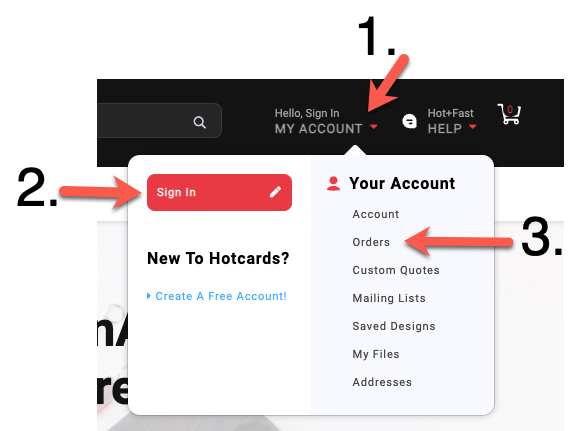 Hotcards Help | How do I check order status?